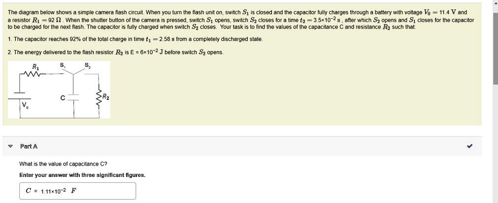 The diagram below shows a simple camera flash circuit. When you turn ...
