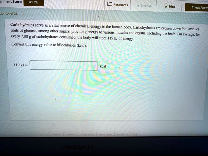 SOLVED: Assignment Score: 49,390 Resources Lx Give Up Hint Check Answer Question 14 of 26 ...