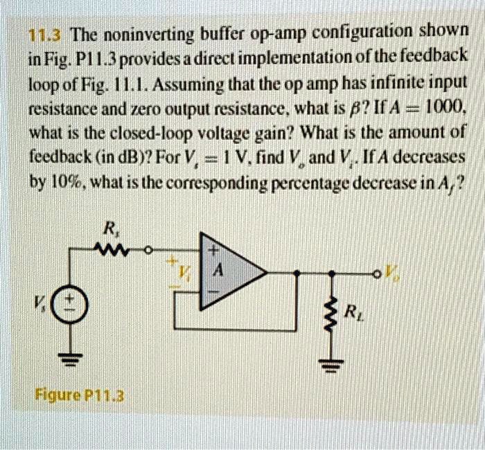 VIDEO solution: The noninverting buffer op-amp configuration shown in Fig. 3 provides a direct ...