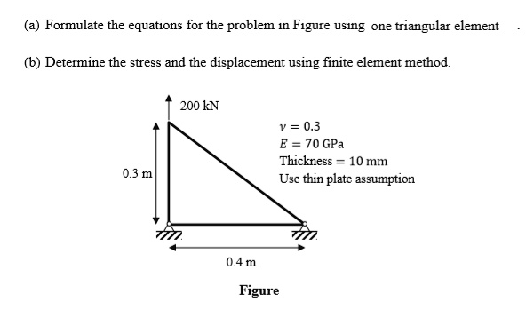 (a) Formulate the equations for the problem in Figure using one ...