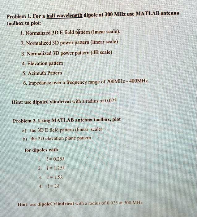 SOLVED: Please use dipole function instead of dipole cylindrical ...
