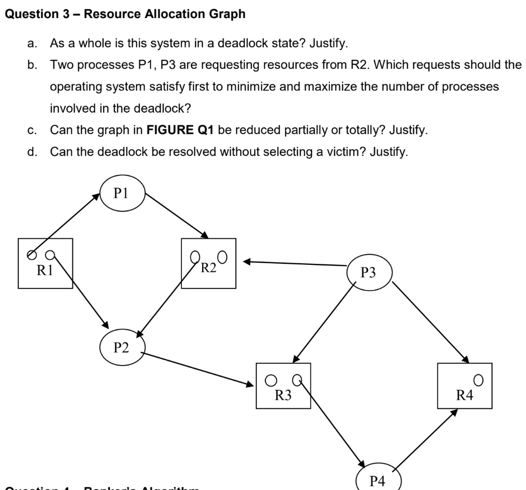 Question 3 - Resource Allocation Graph a. As a whole is this...