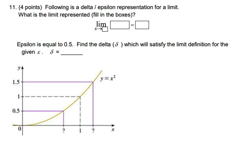 11 4 points following is a delta epsilon representation for a limit ...
