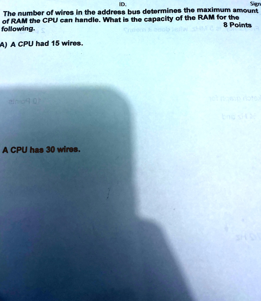 the number of wires in the address bus determines the maximum amount of ...