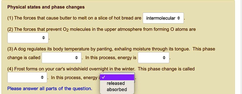 physical states and phase changes the forces that cause butter to melt ...