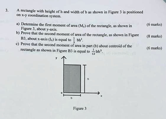 3. A rectangle with height of h and width of b as shown in Figure 3 is ...