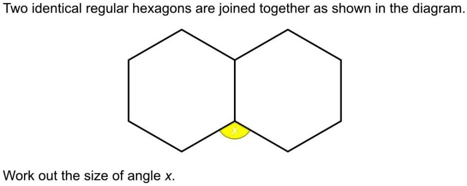 Two identical regular hexagons are joined together as shown in the ...