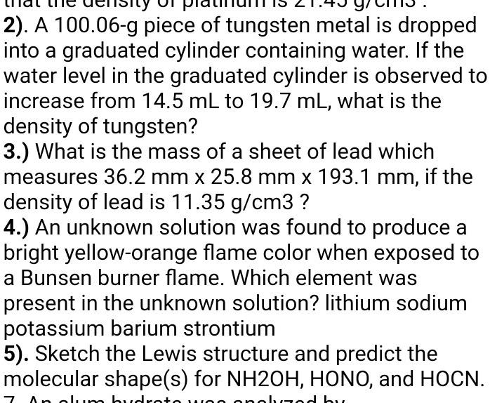 SOLVED: All liquid solutions are poisonous to humans. A 100.06-g piece ...