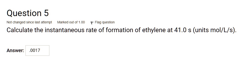 question 5 not changed since last attempt marked out of 100 1 flag ...