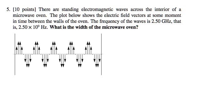 SOLVED:5. [10 points] There are standing clectromagnetic waves across ...