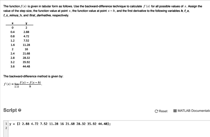 SOLVED: Please assist with this MATLAB Code to get the correct answer. Needed ASAP. Use the ...
