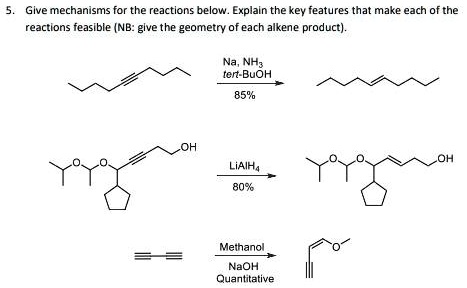 SOLVED: 5. Give mechanisms for the reactions below. Explain the key ...