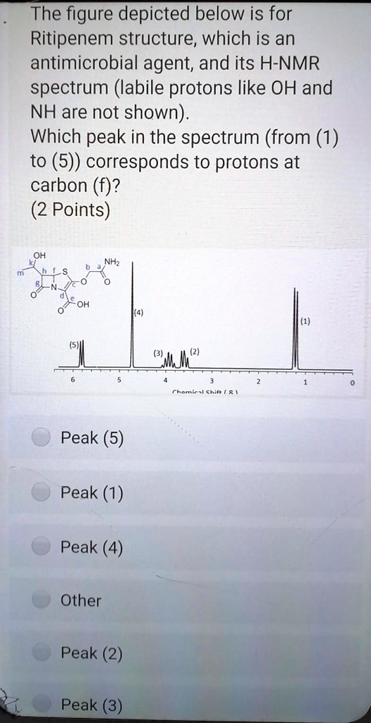 the figure depicted below is for ritipenem structure which is an antimicrobial agent and its h ...