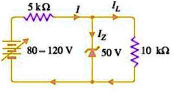 SOLVED: For the circuit shown in figure 1 regulator zener. Find the maximum and minimum values ...