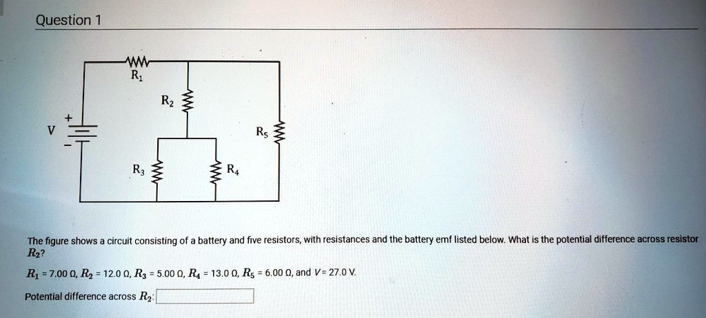 question rz rz r3 r4 the figure shows circuit consisting of a battery ...