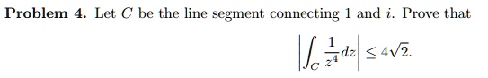problem let be the line segment connecting and prove that ic zal4vi 06705
