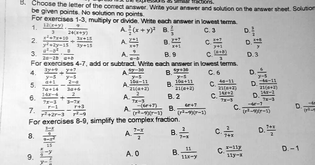 b 65bons choose the letter 05 sulnllar tracuons of the correct answer ...