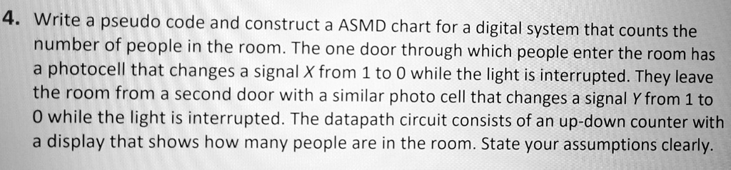 4. Write a pseudo code and construct a ASMD chart for a digital system ...