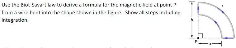 SOLVED: Use the Biot-Savart law to derive a formula for the magnetic ...