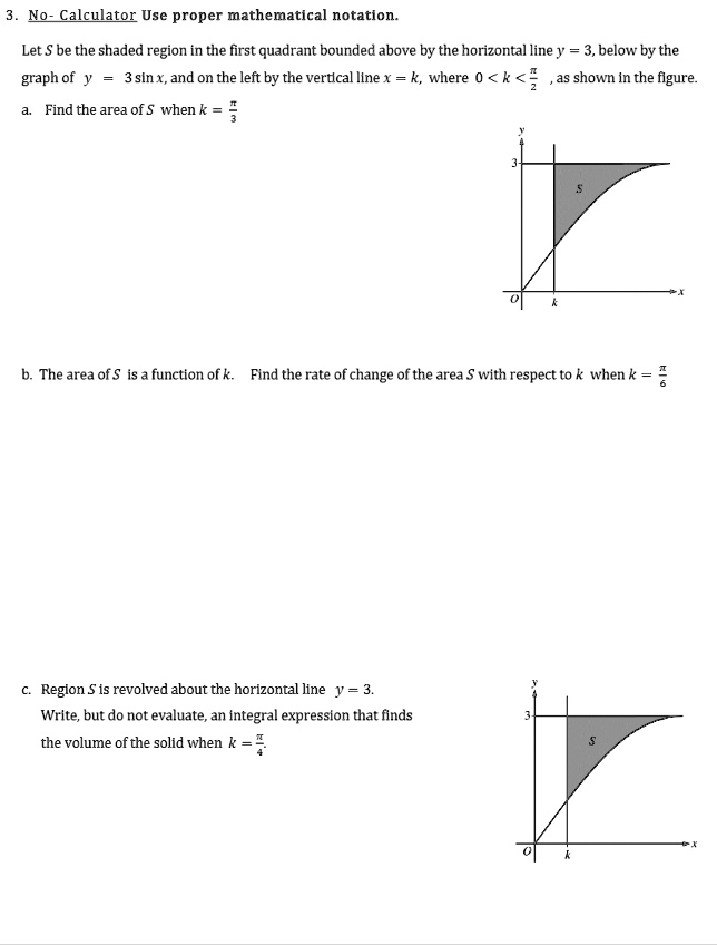 SOLVED: Let S be the shaded region in the first quadrant bounded above by the horizontal line y ...
