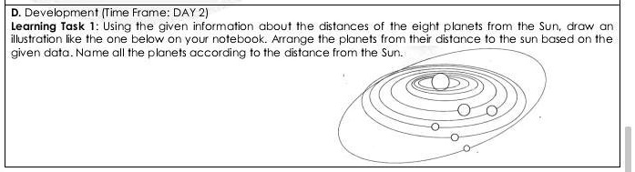 D. Development (Time Frame: DAY 2) Learning Task 1: Using the given information about the ...