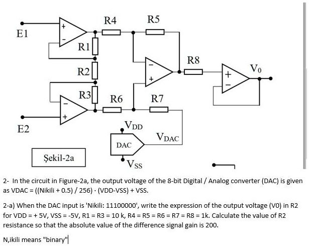rs r4 el rl r8 r2 isx r6 lx vdd vdac dac e2 sekil za vss in the circuit ...