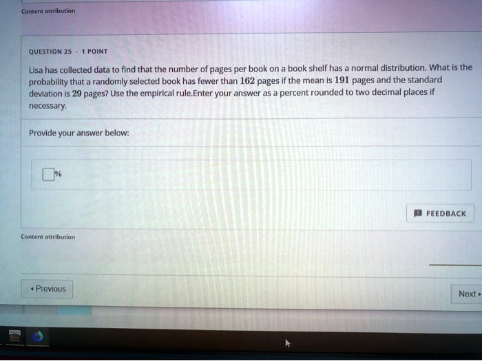 nnaent uttrlbution question 25 point lisa has collected data to find that the number of pages ...