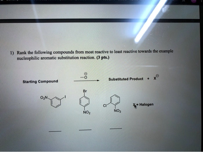 Solved Rank The Following Compounds From Most Reactive To Least