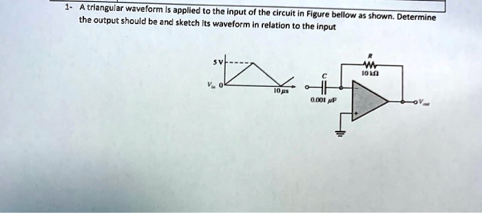 Solved A Triangular Waveform Is Applied To The Input Of The Circuit In 3824