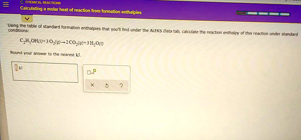 CHEMICAL REACTIONS Calculating a molar heat of reaction from formation enthalpies Using the ...