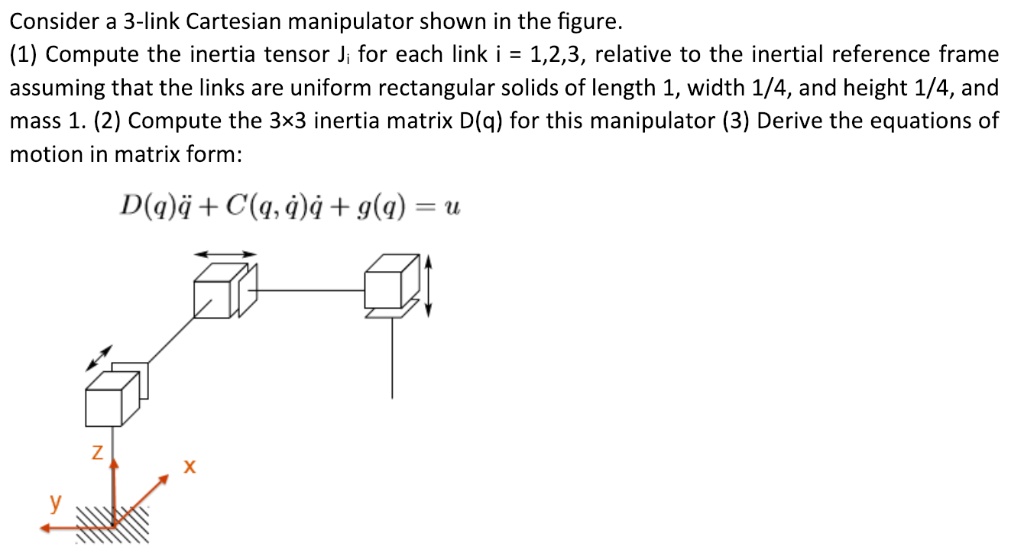 SOLVED: Please derive the equations of motion in matrix form. Consider ...