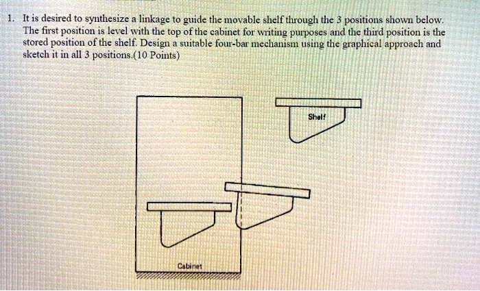 SOLVED: It is desired to synthesize a linkage to guide the movable ...