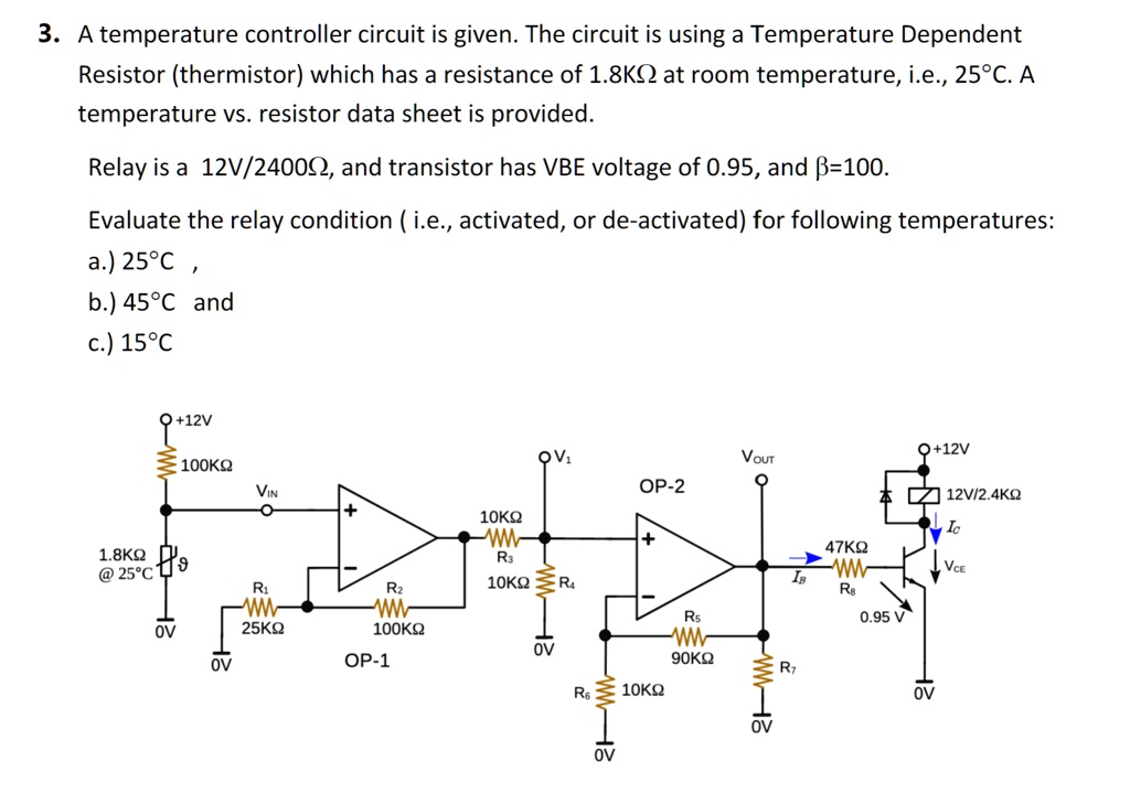 A temperature controller circuit is given. The circuit is using a ...