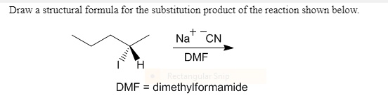 SOLVED: Draw the structural formula for the substitution product of the reaction shown below ...