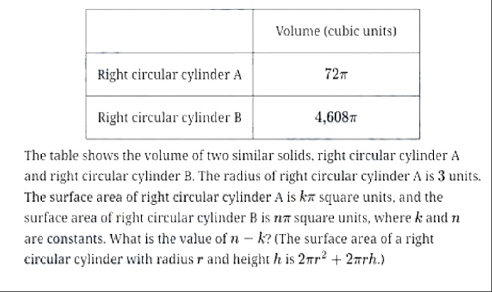 right circular cylinder a right circular cylinder b volume cubic units ...