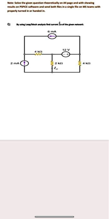 SOLVED: Note: Solve the given question theoretically on an A4 page and ...