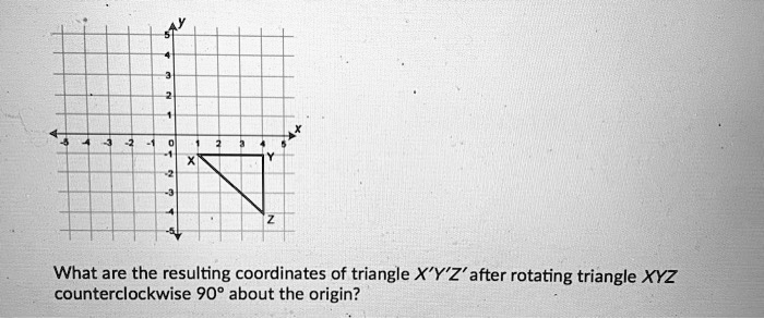 What Are The Resulting Coordinates Of Triangle Xyz After Rotating Triangle Xyz Counterclockwise