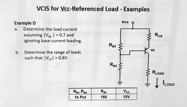 SOLVED: VCIS for Vcc Reference Load Determine the load current and ...
