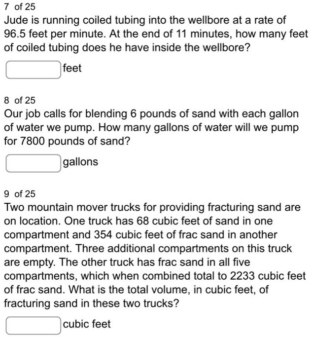 7 of 25 Jude is running coiled tubing into the wellbore at a rate of 96 ...