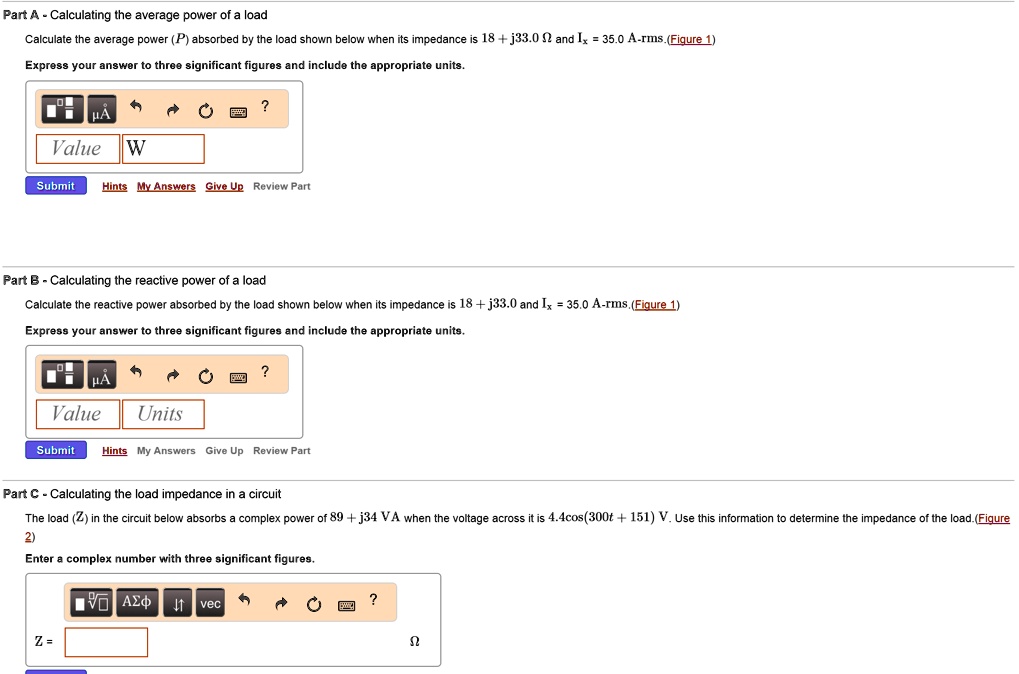 SOLVED: Text: RMS Values and Power Calculations Part A - Calculating ...