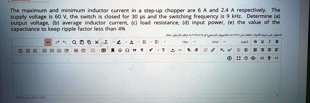 Solved The Maximum And Minimum Inductor Current In A Step Up Chopper