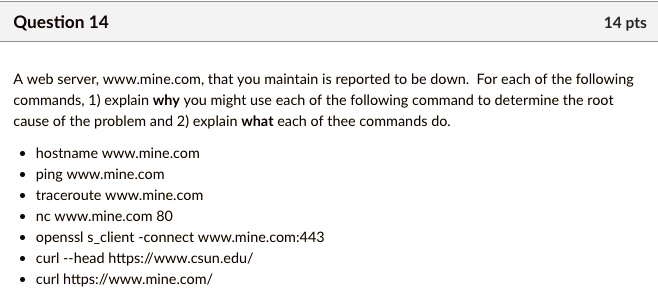 Video Solution A Web Server That You Maintain Is Reported To Be Down For Each 9792