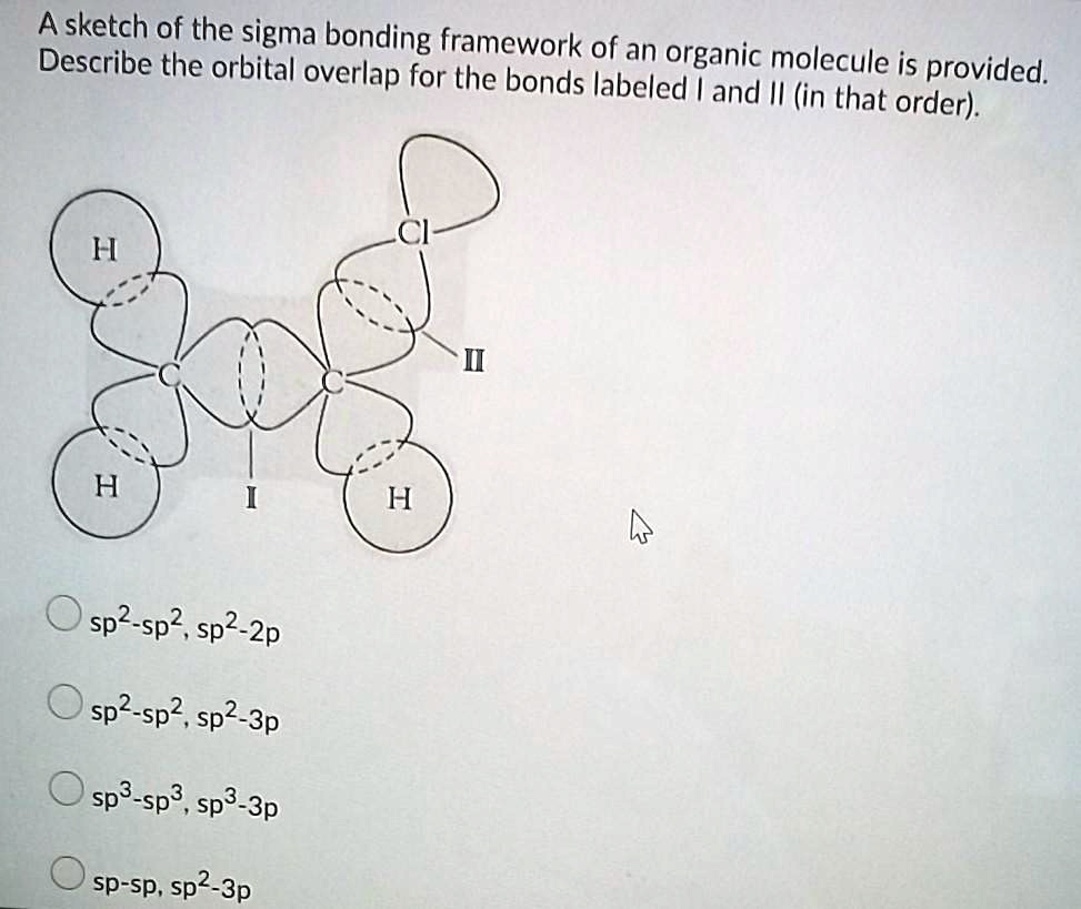 SOLVED: Asketch of the sigma bonding framework = Describe the orbital ...