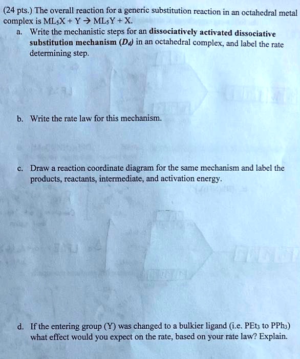 VIDEO solution: The overall reaction for a generic substitution reaction in an octahedral metal ...