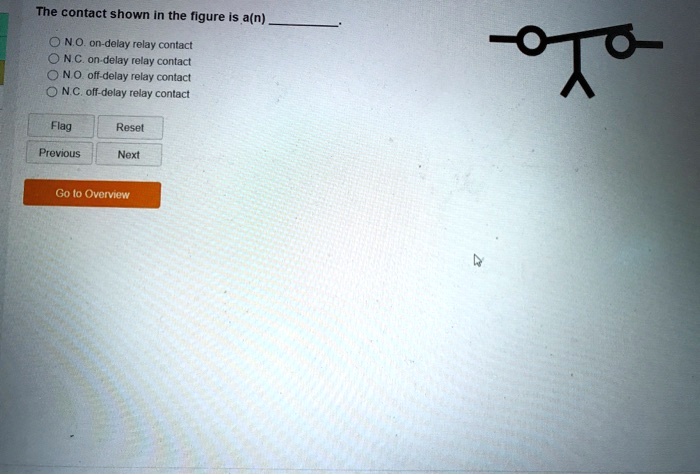 The contact shown in the figure is a(n) ? N.O. on-delay relay contact ...