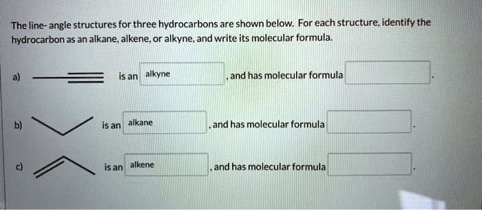 SOLVED: The line-angle structures for three hydrocarbons are shown ...