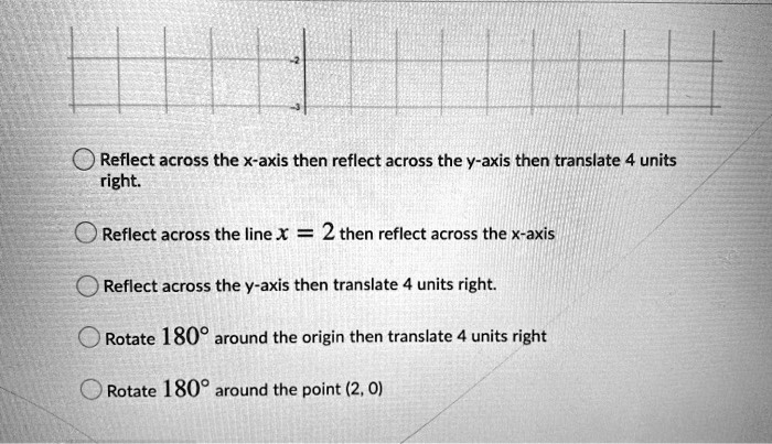 reflect across the x axis then reflect across the y axis then translate ...