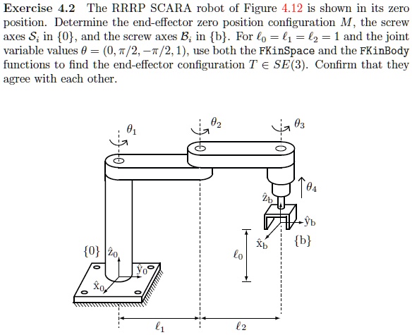SOLVED: Exercise 4.2: The RRRP SCARA robot of Figure 4.12 is shown in ...