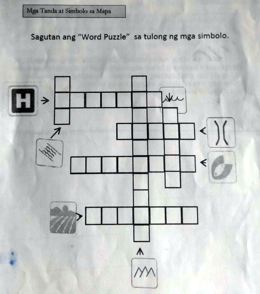 Mga Tanda at Simbolo sa Mapa Sagutan ang "Word Puzzle" sa tulong ng mga ...