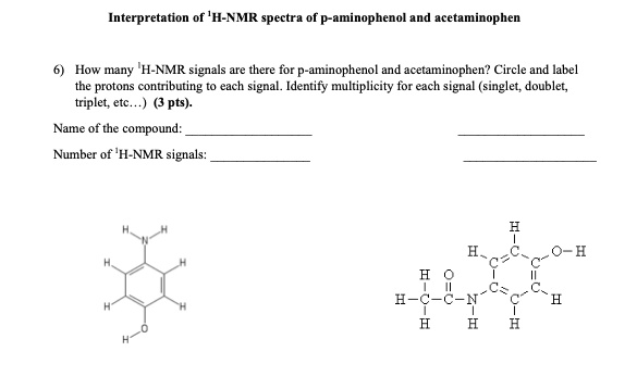 SOLVED: Interpretation of H-NMR spectra of aminophenol and ...